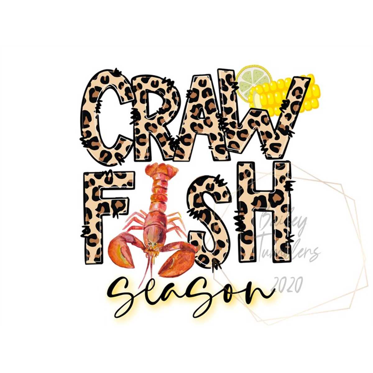 Leopard Print Crawfish Season PNG Sublimation Design - Inspire Uplift