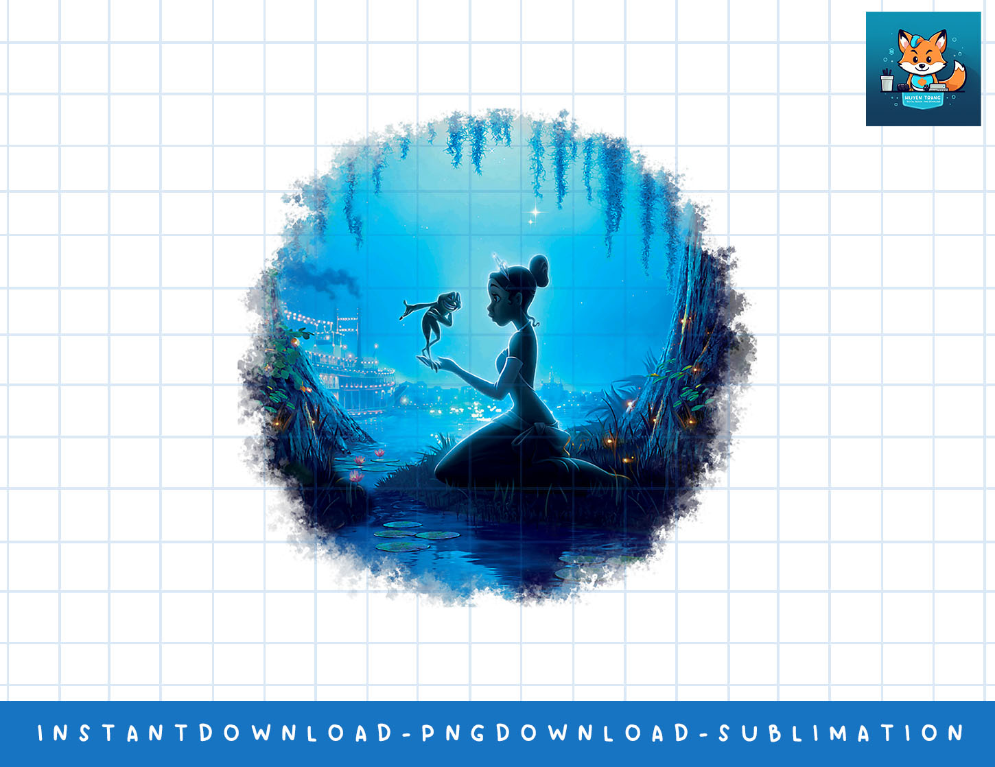 Disney Princess And The Frog Swamp Night Graphic T-Shirt png | Inspire ...