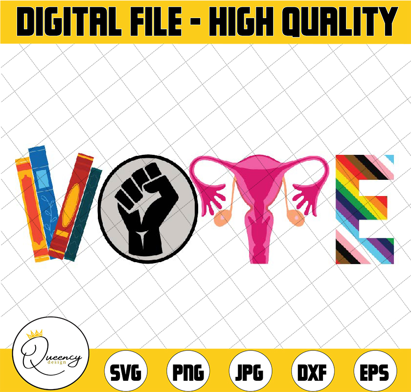 Vote Equality Svg, Banned Book Png, BLM Month, Reproductive | Inspire Uplift