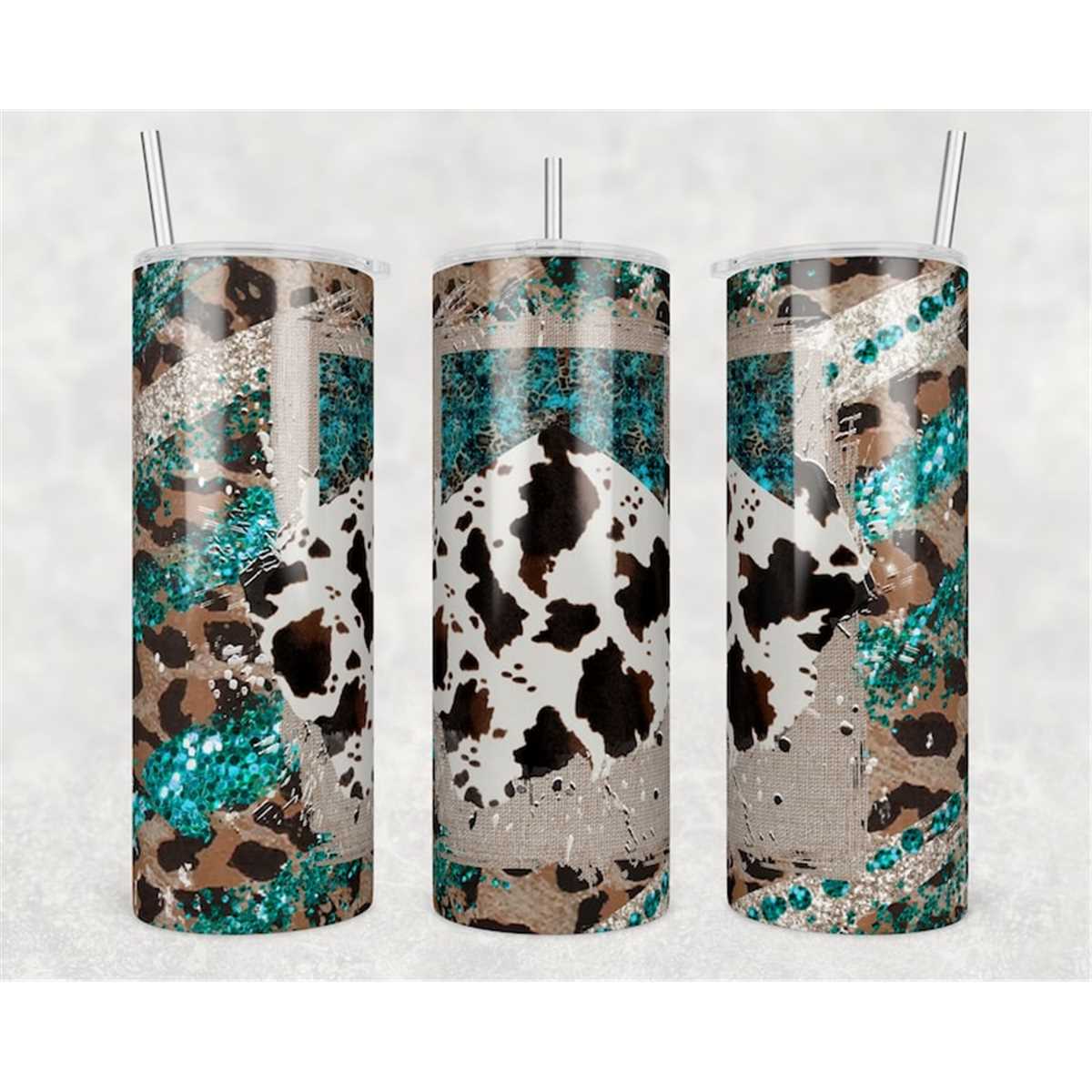 Rustic Cow Print Sublimation Design, Tumbler, Sublimation - Inspire Uplift