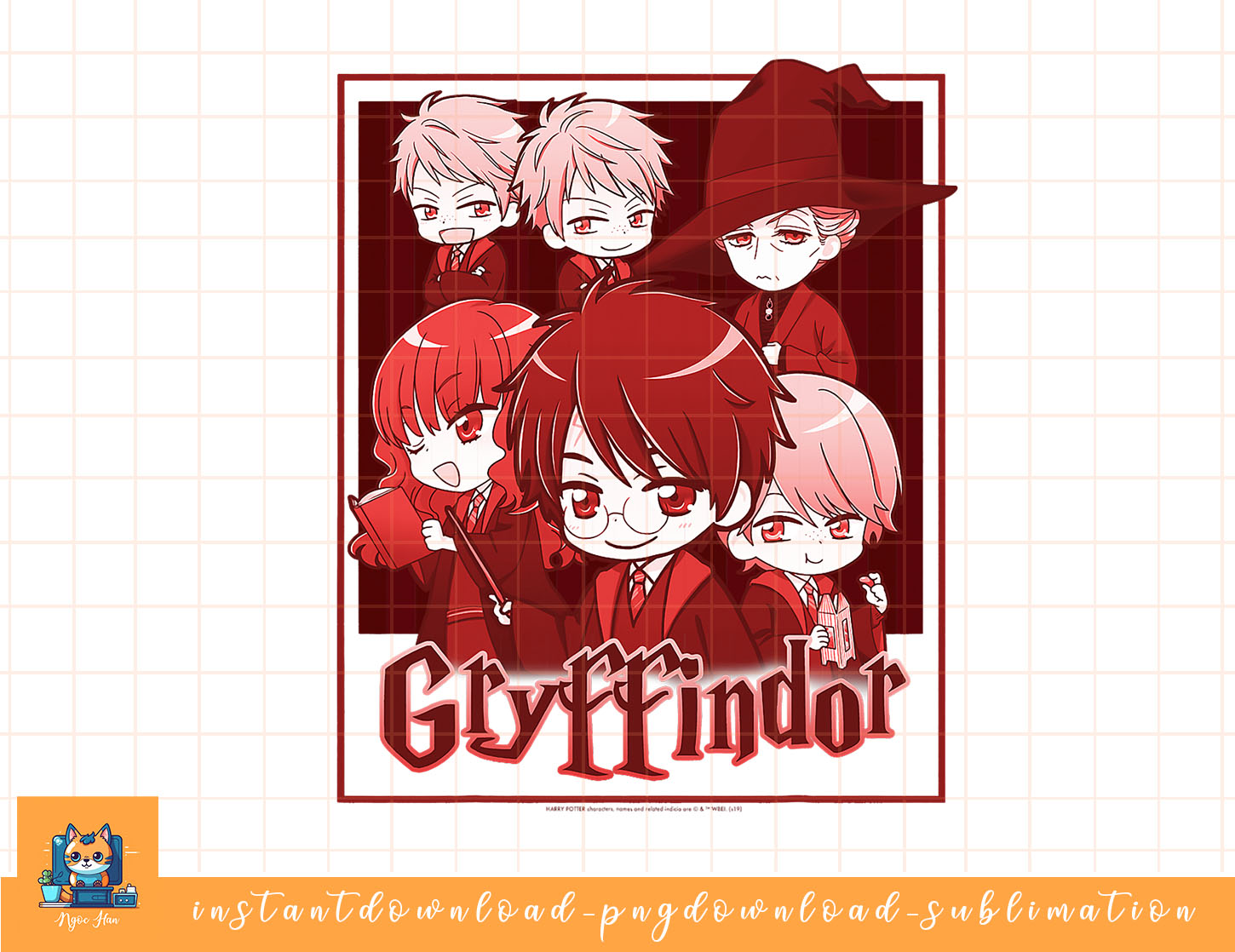 Harry Potter Gryffindor House Group Shot Anime png, sublimat | Inspire ...