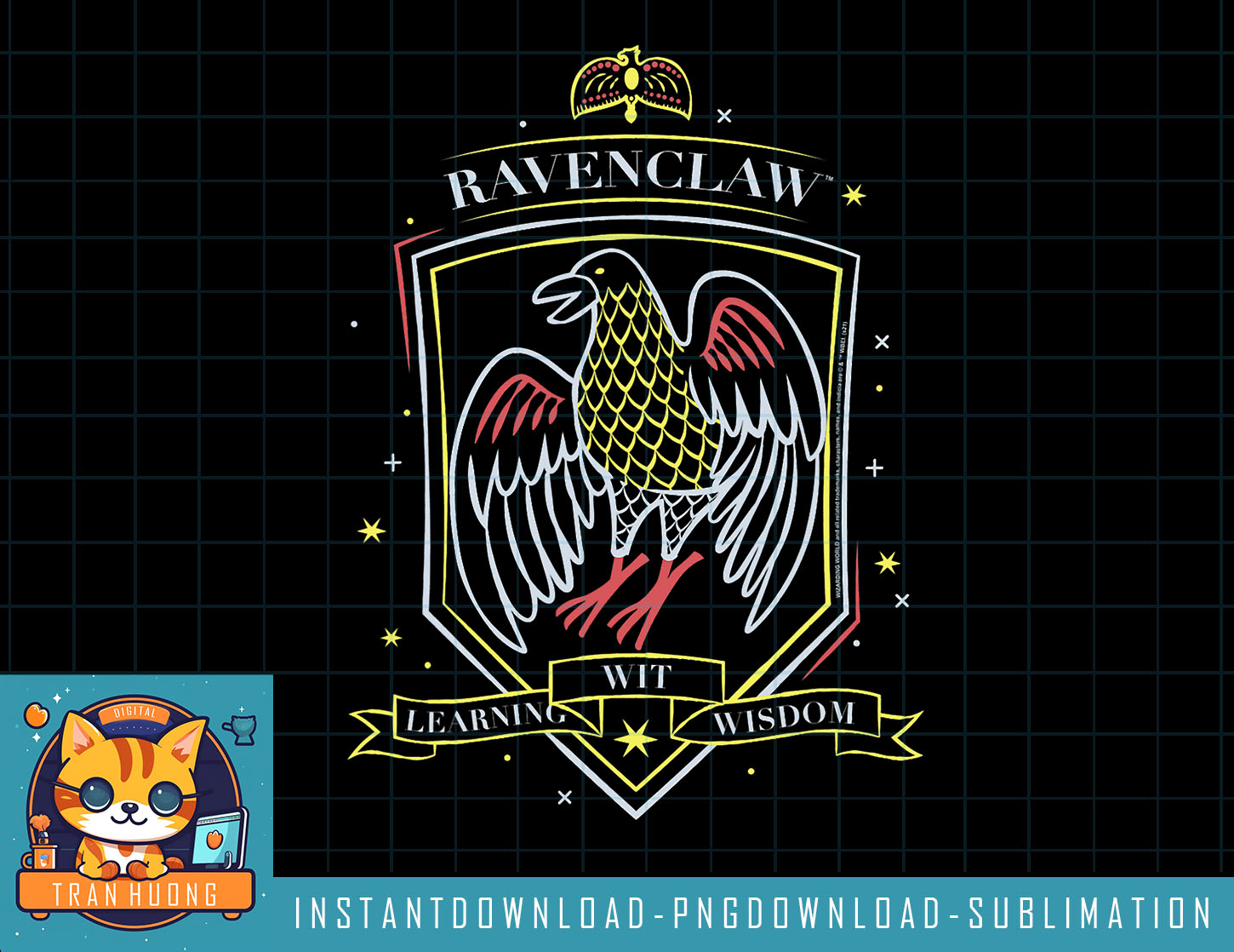 Harry Potter Hand Drawn Ravenclaw Shield png, sublimate, dig | Inspire ...