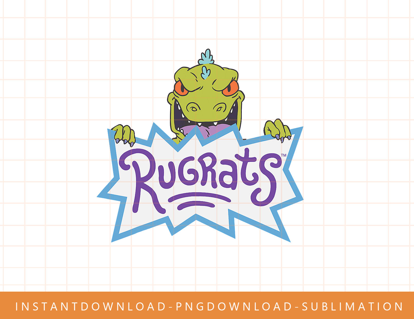 Rugrats Logo With Reptar Behind png, sublimate, digital prin | Inspire ...