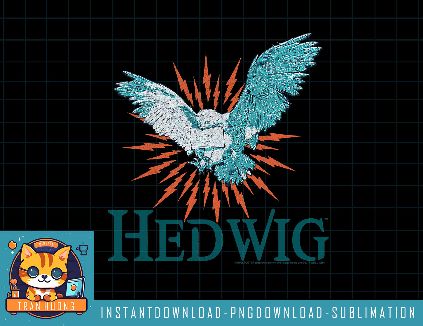 Harry Potter Hedwig Mail Delivery Portrait png, sublimate, d | Inspire ...
