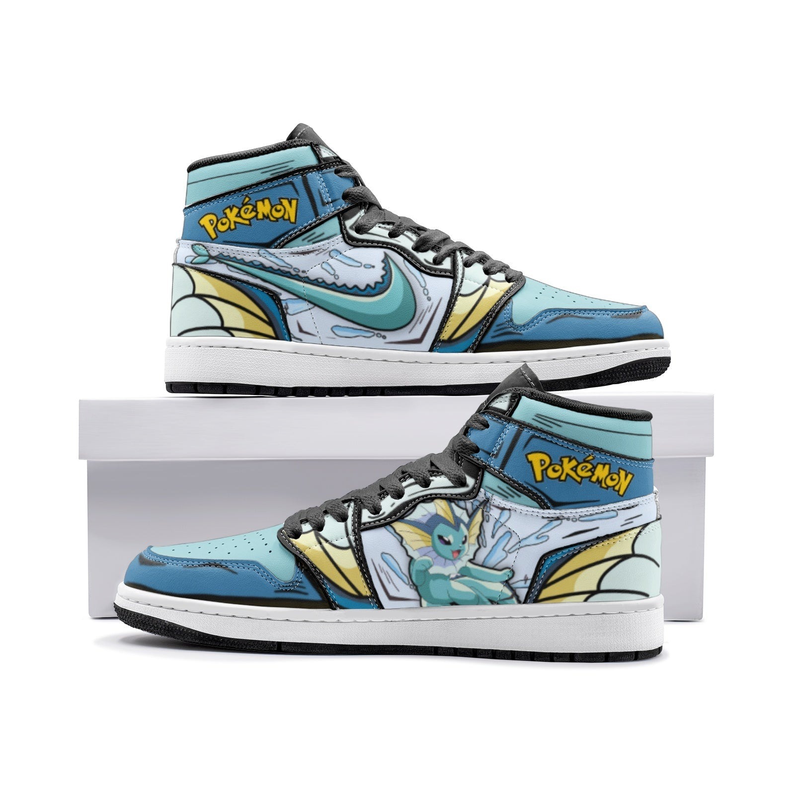 Vaporeon Pokemon JD1 Shoes, Vaporeon Pokemon Jordan 1 Shoes, - Inspire ...