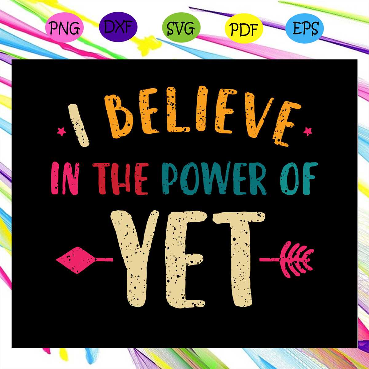 I Believe in the Power of YET, growth mindset svg , power of | Inspire ...