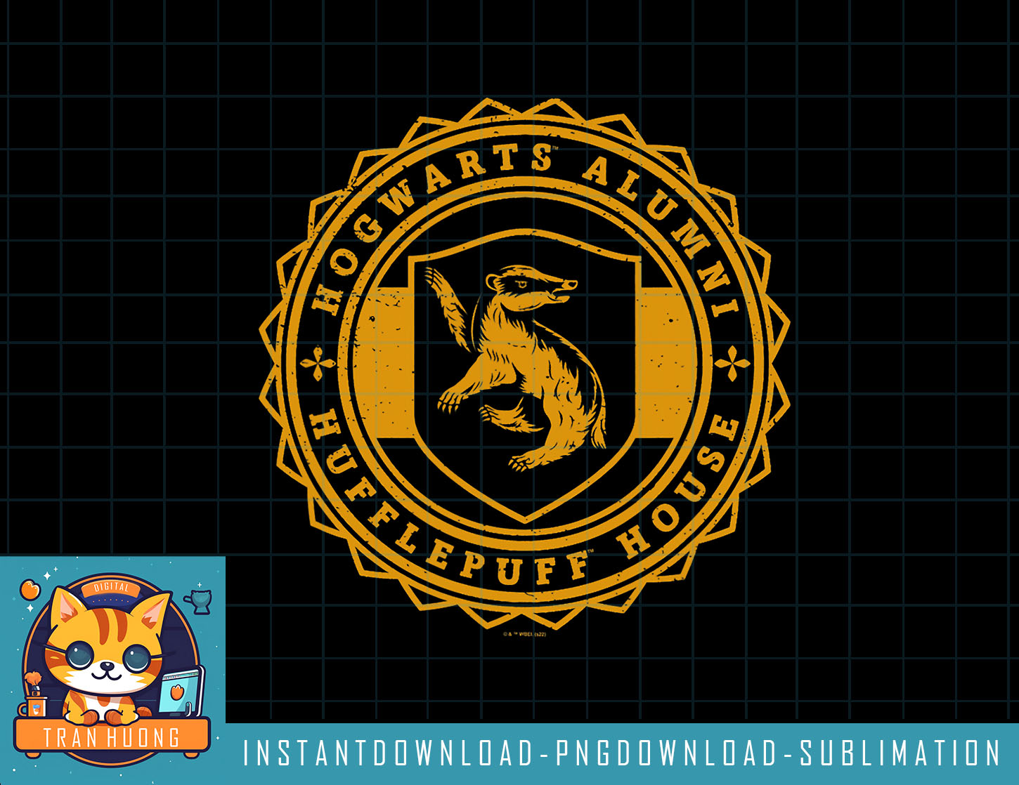 Harry Potter Hogwarts Alumni Hufflepuff House png, sublimate | Inspire ...