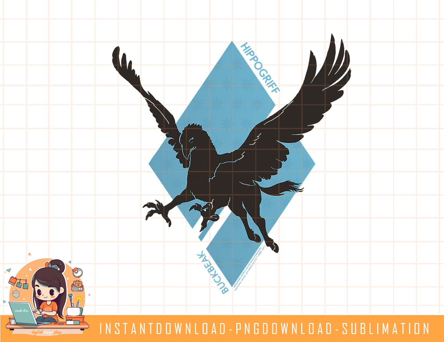 Harry Potter Hippogriff Buckbeak png, sublimate, digital dow | Inspire ...