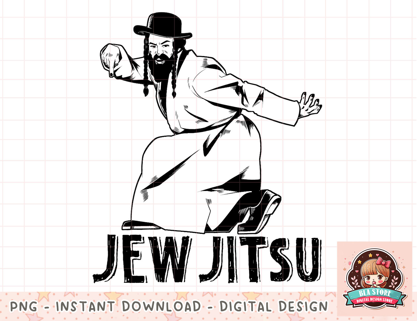 Funny Jew Jitsu Rabbi Horah Dance Jiu Jitsu Krav Maga Pun pn | Inspire ...