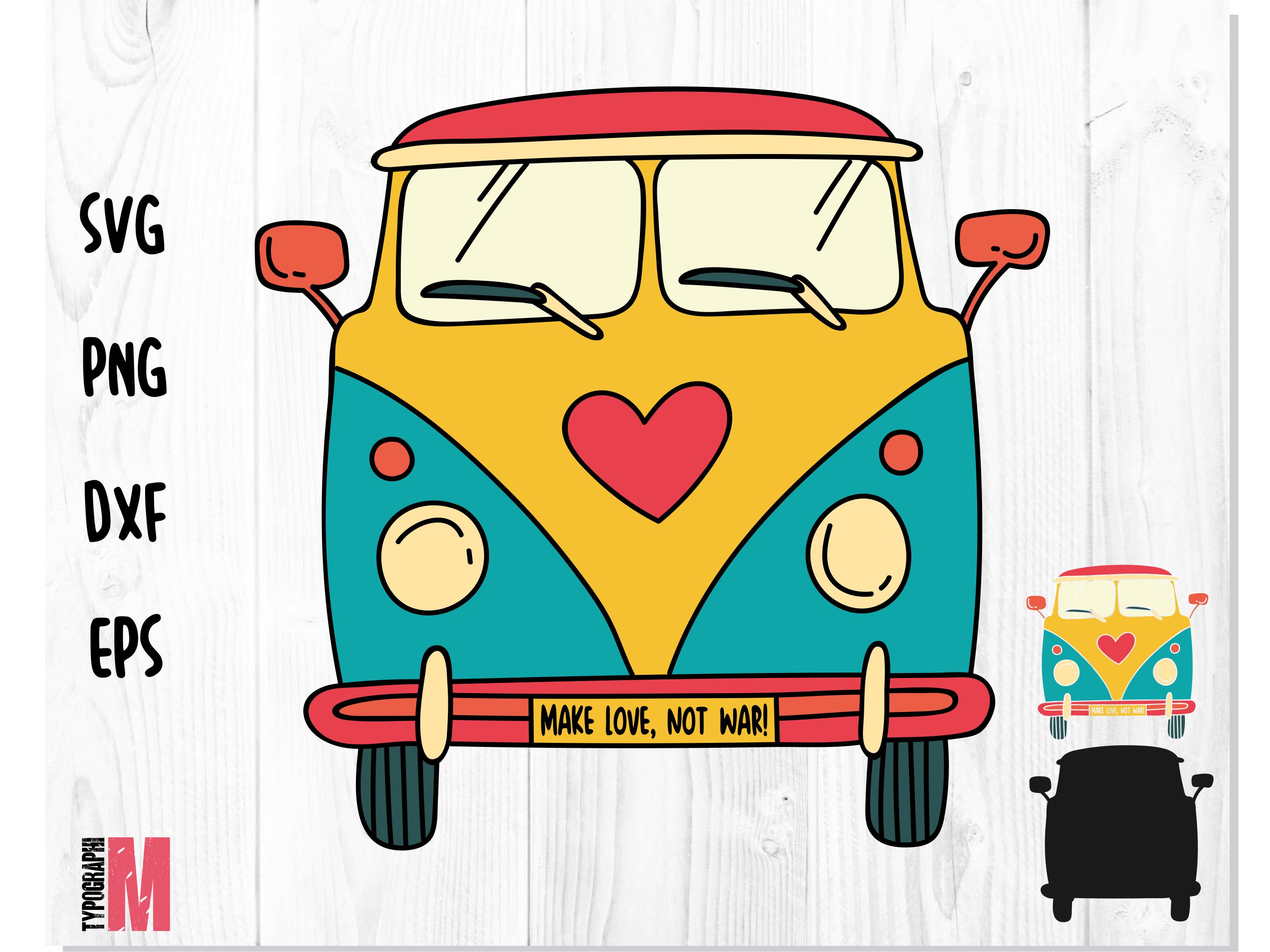 hippie van svg file - Inspire Uplift