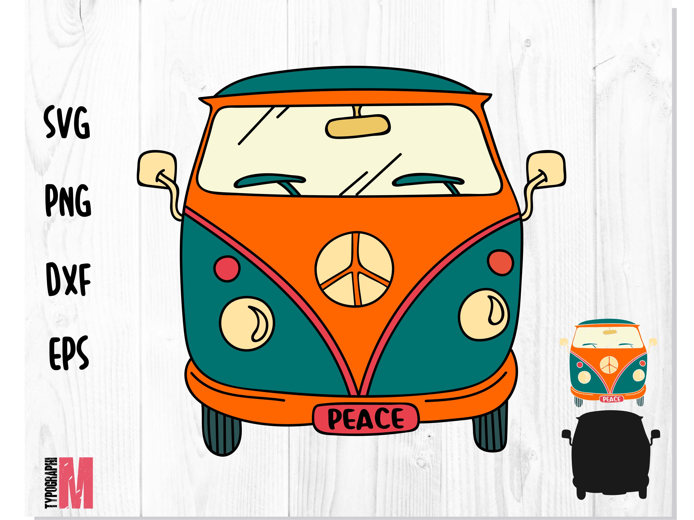 Hippie Van svg, Hippie Van png, Hippie Bus svg, Hippie Bus v | Inspire ...