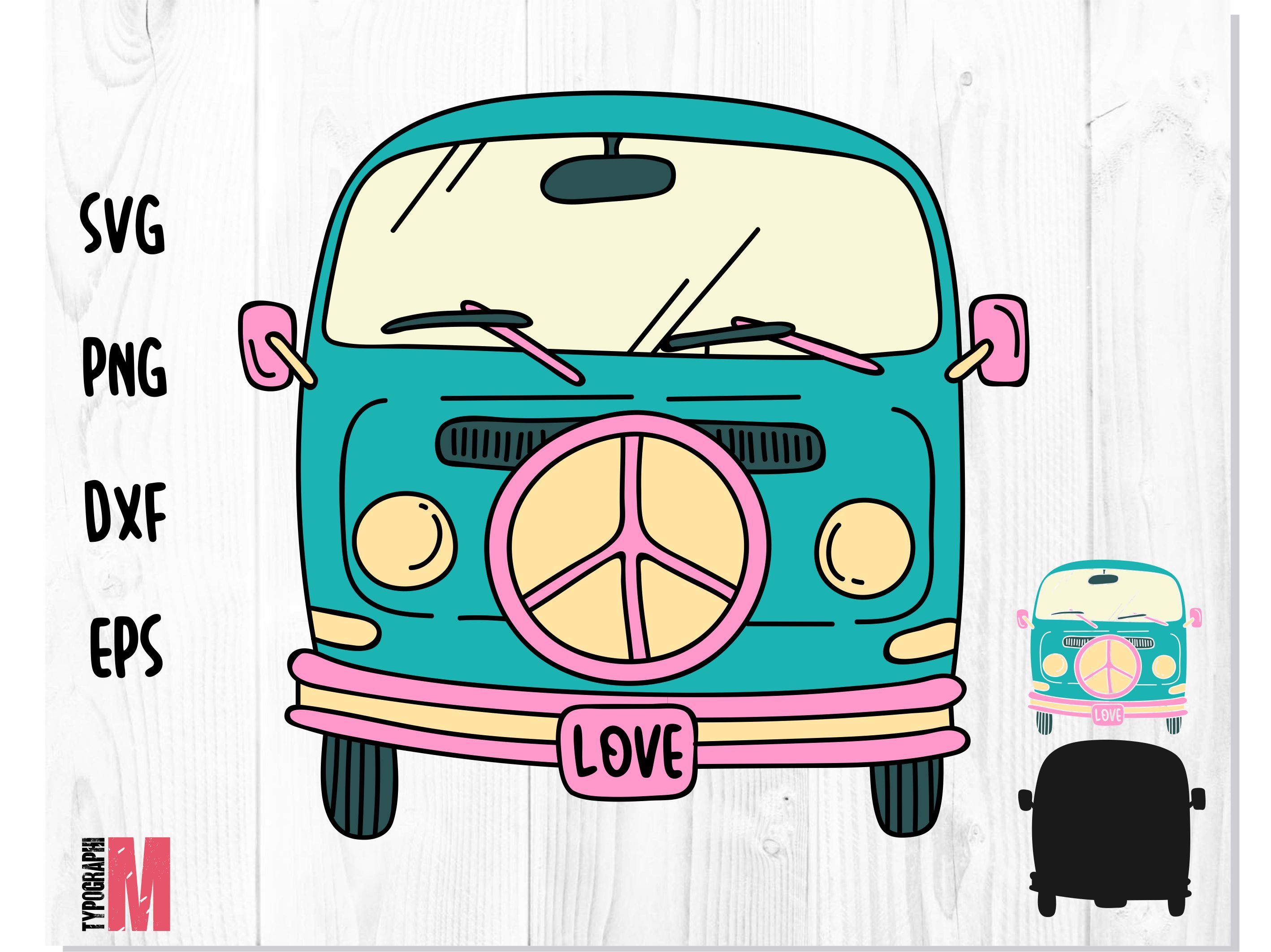 Hippie Van svg, Hippie Van sublimation, Hippie Van png, Hipp | Inspire ...
