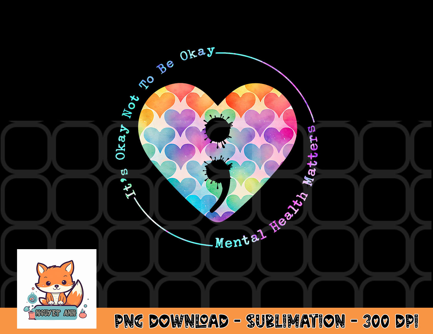 Semicolon Heart Suicide Prevention Mental Health Awareness p - Inspire ...