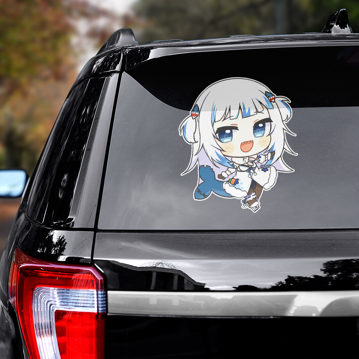 Anime Car Decal, Gawr Gura Sticker, Gawr Gura Decal For Car, | Inspire ...