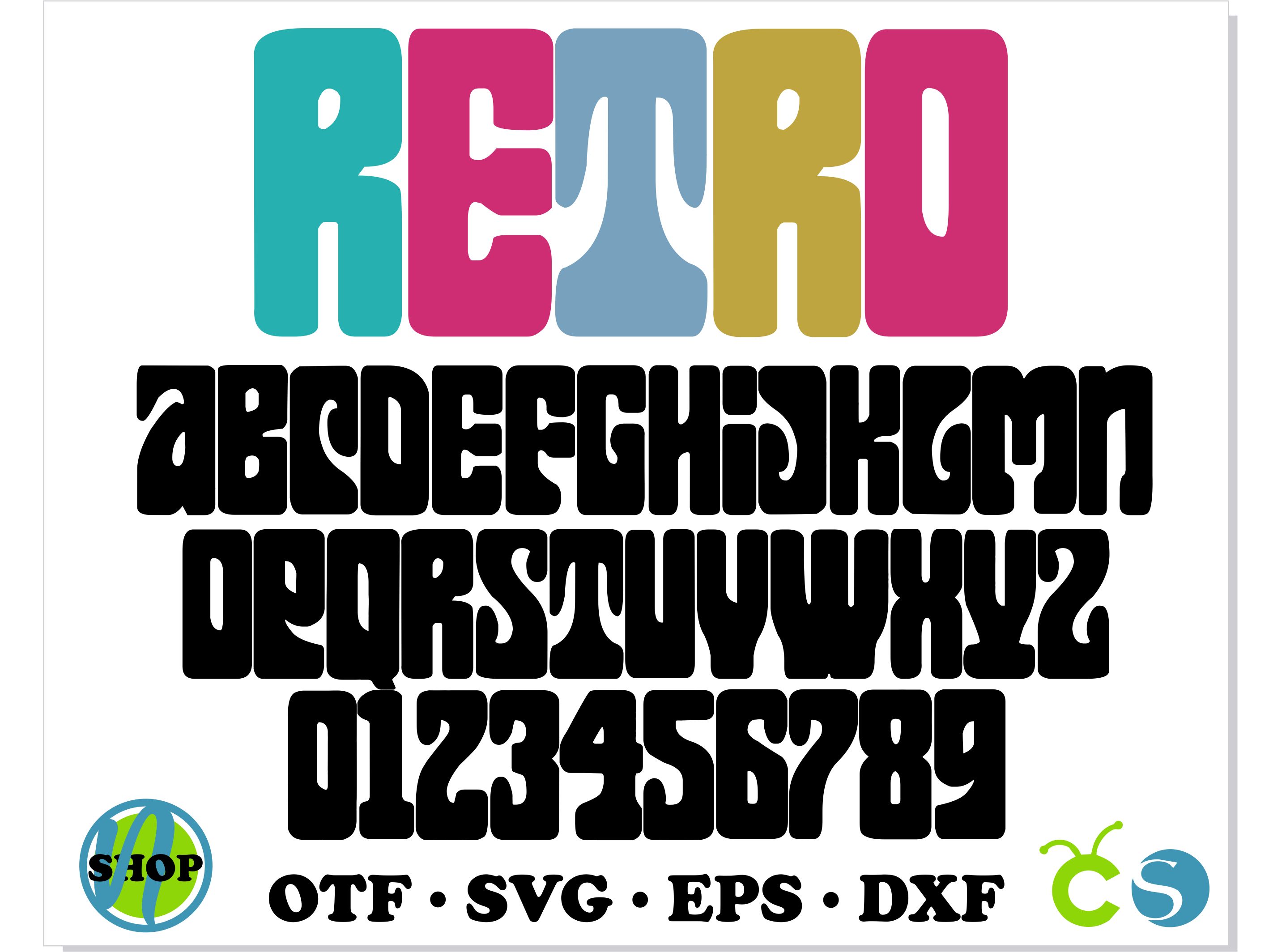 Retro Font | 80s font, 70s font, Hippie Font svg, Hippie fon | Inspire ...