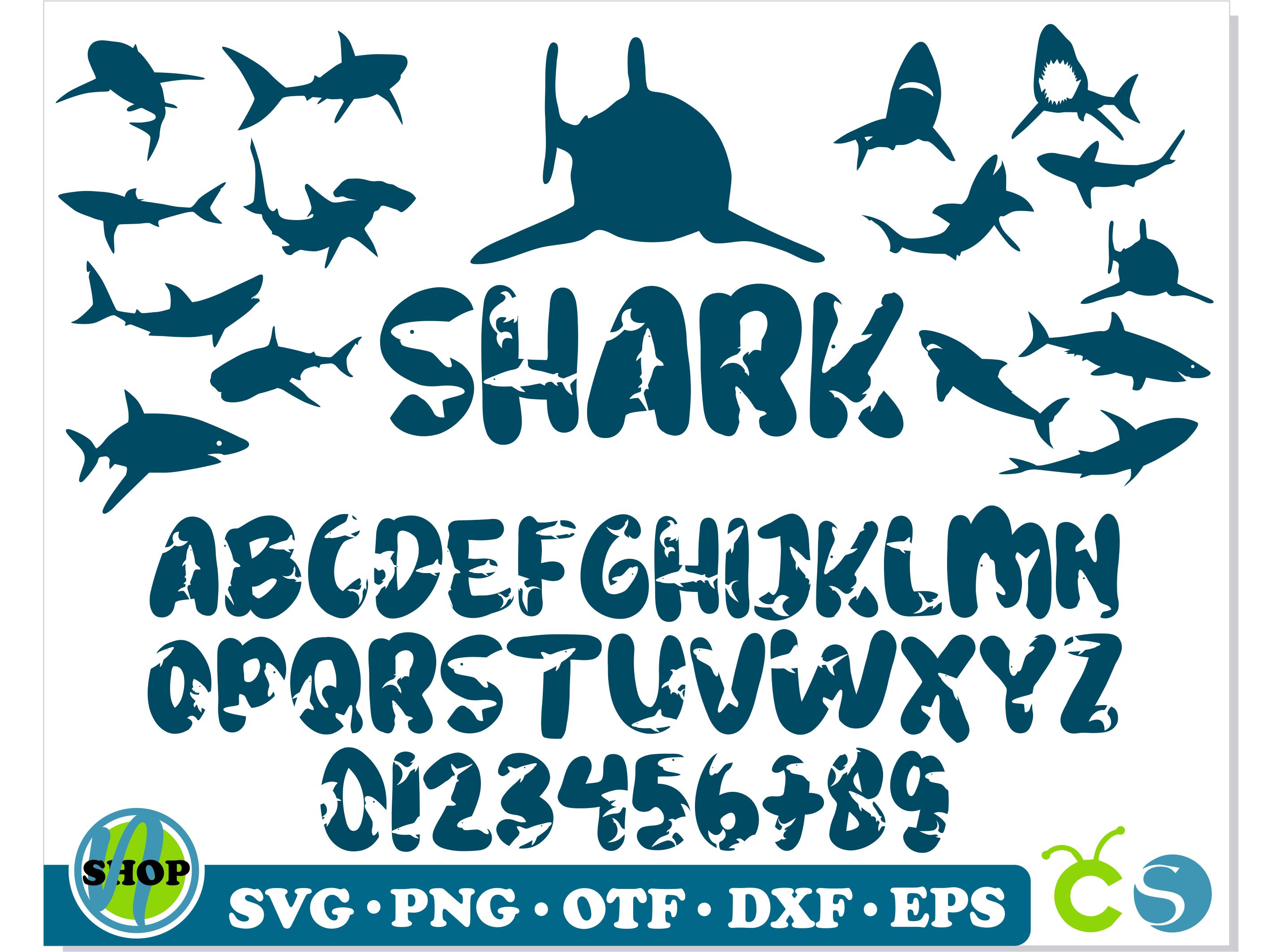 Shark Font Svg | Inspire Uplift