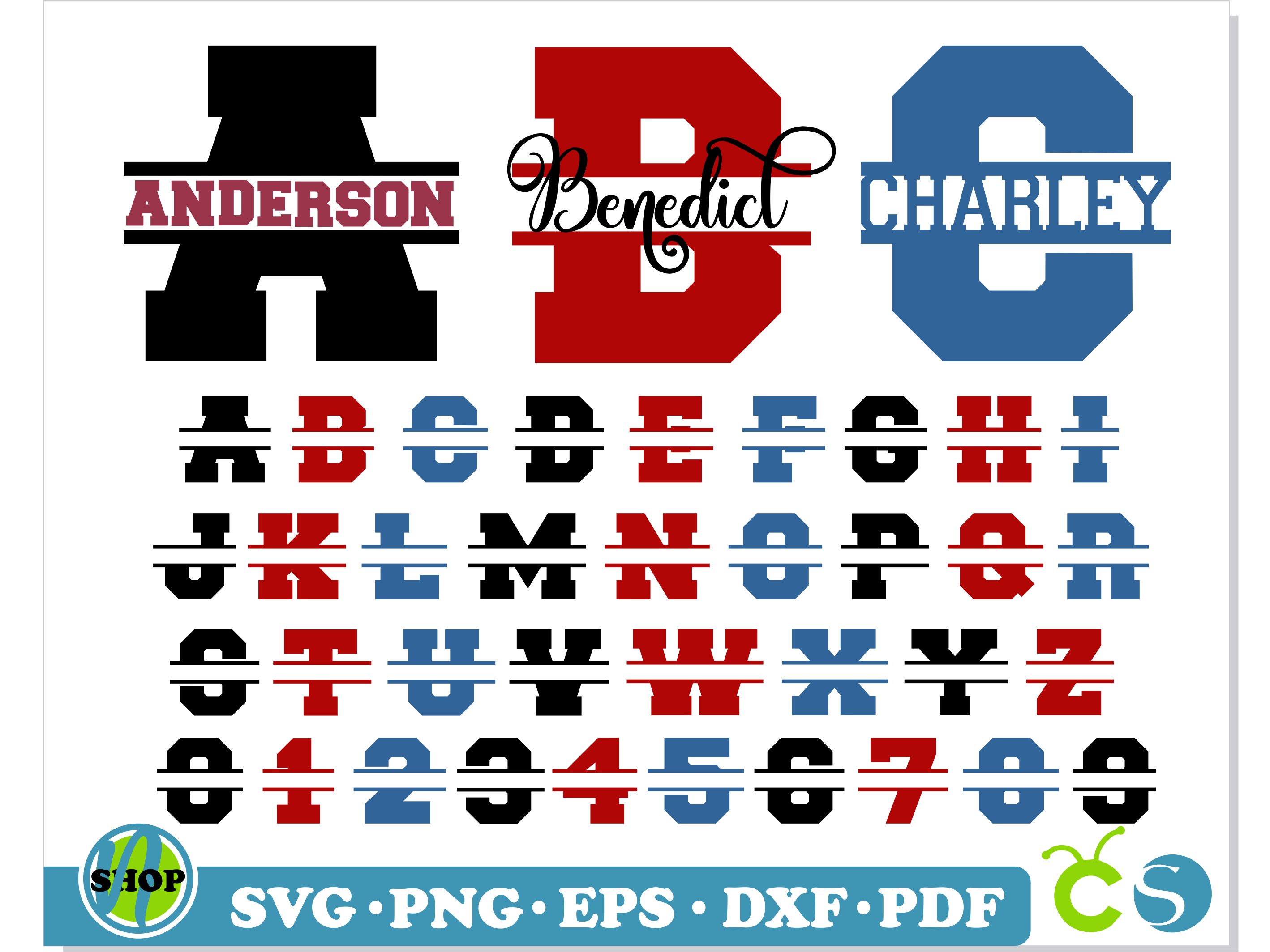 Split Monogram Sport SVG, Split Monogram College letters svg | Inspire ...