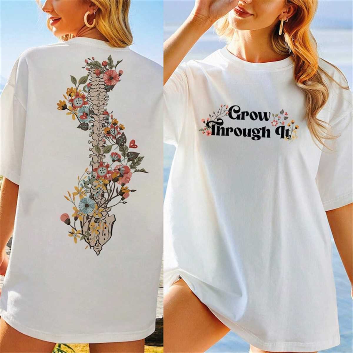 Grow Through It Png, Flower Spine Png, Motivational Png, Ske - Inspire Uplift