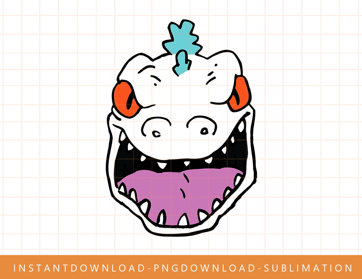 Rugrats Reptar Front Facing png, sublimate, digital print | Inspire Uplift