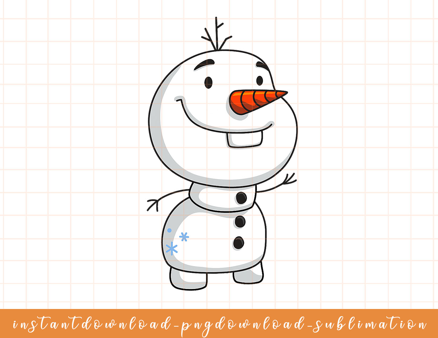 Disney Frozen 2 Olaf Chibi Snowman png, sublimate, digital d - Inspire ...