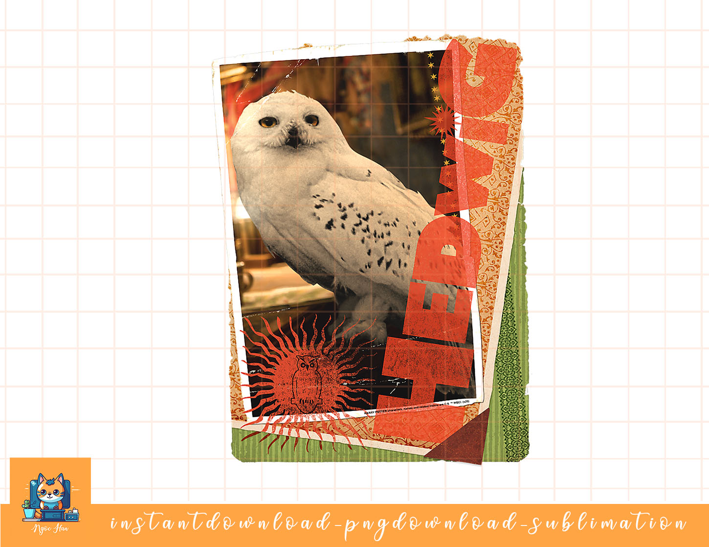 Harry Potter Hedwig Photo Collage png, sublimate, digital do | Inspire ...