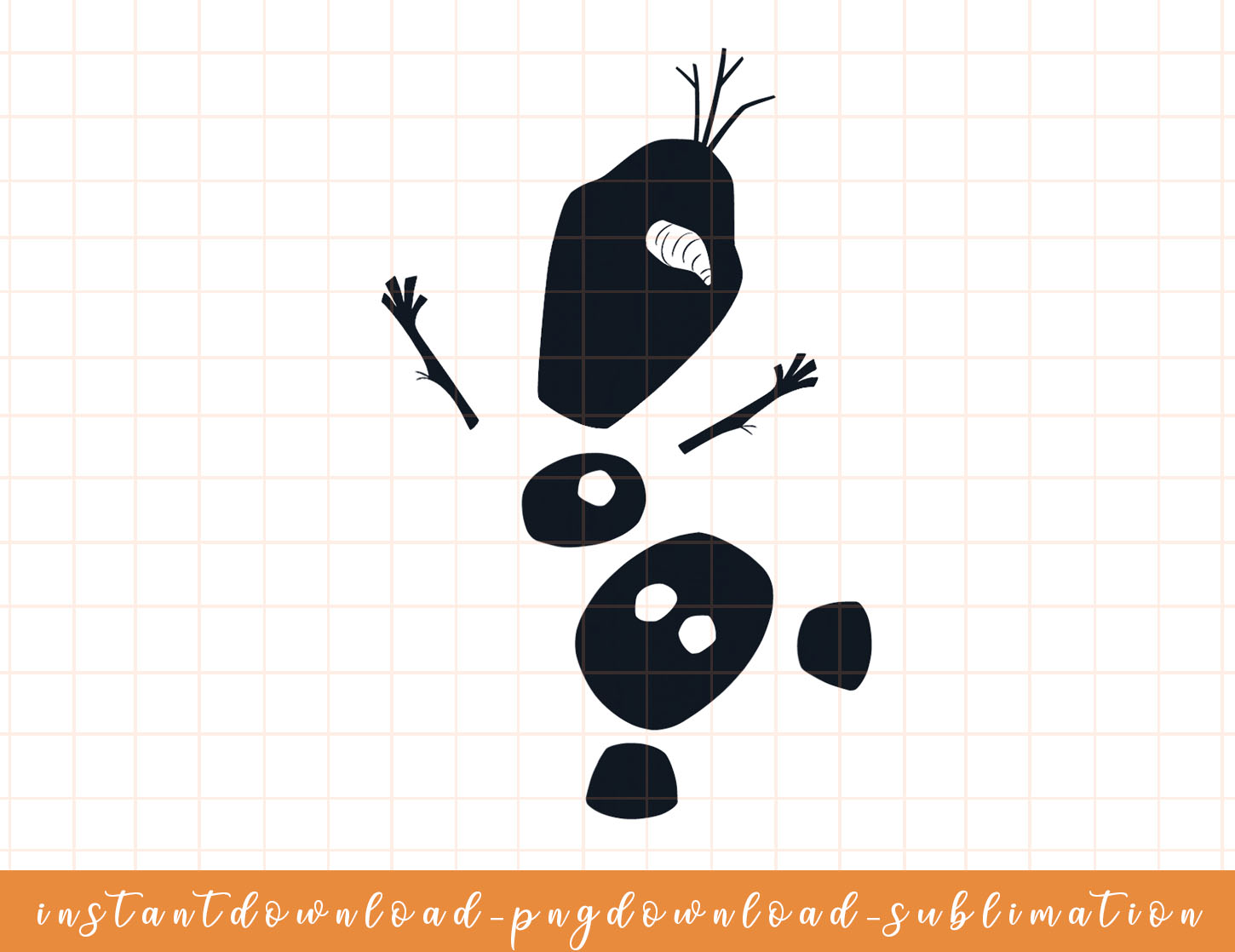 Disney Frozen 2 Olaf Falling Silhouette png, sublimate, digi | Inspire ...