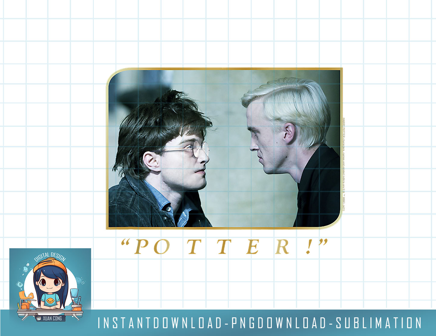 Harry Potter Harry And Draco Face Off Poster png, sublimate, | Inspire ...