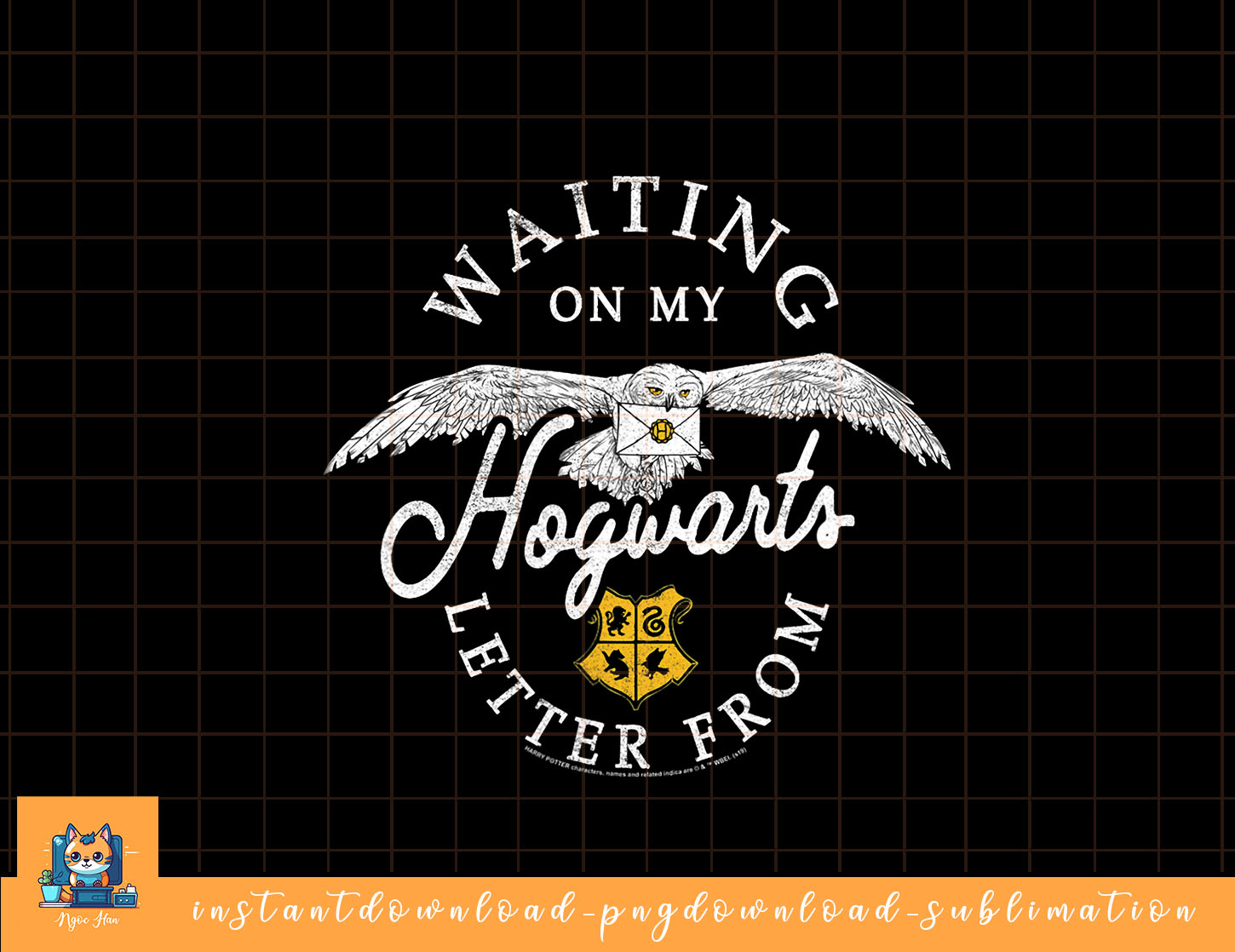 Harry Potter Hedwig Waiting On My Hogwarts Letter Distressed | Inspire ...