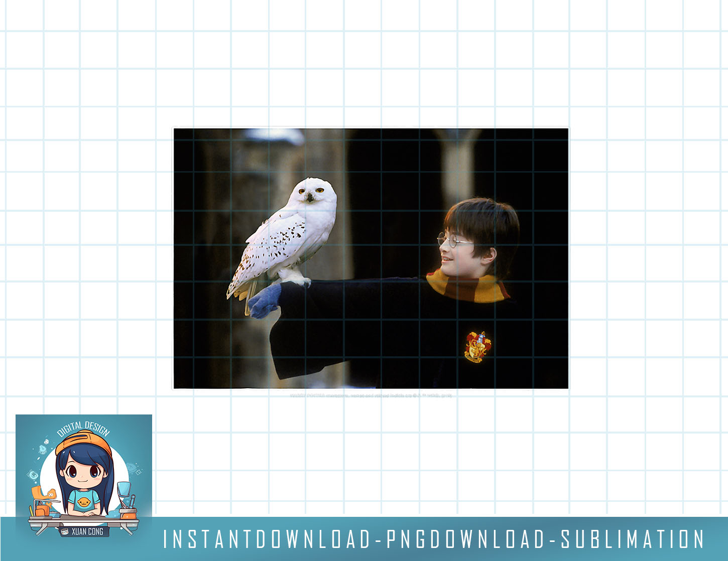Harry Potter Harry And Hedwig Portrait png, sublimate, digit | Inspire ...