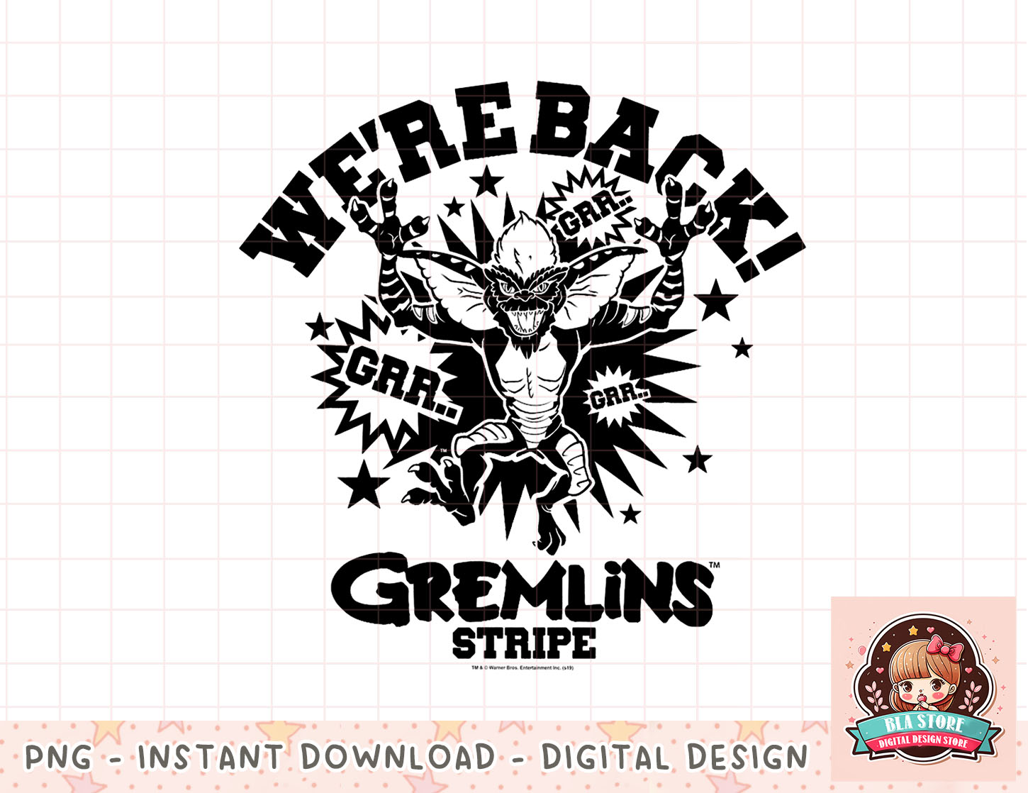 Gremlins Gremlins Stripe png, instant download, digital prin | Inspire ...