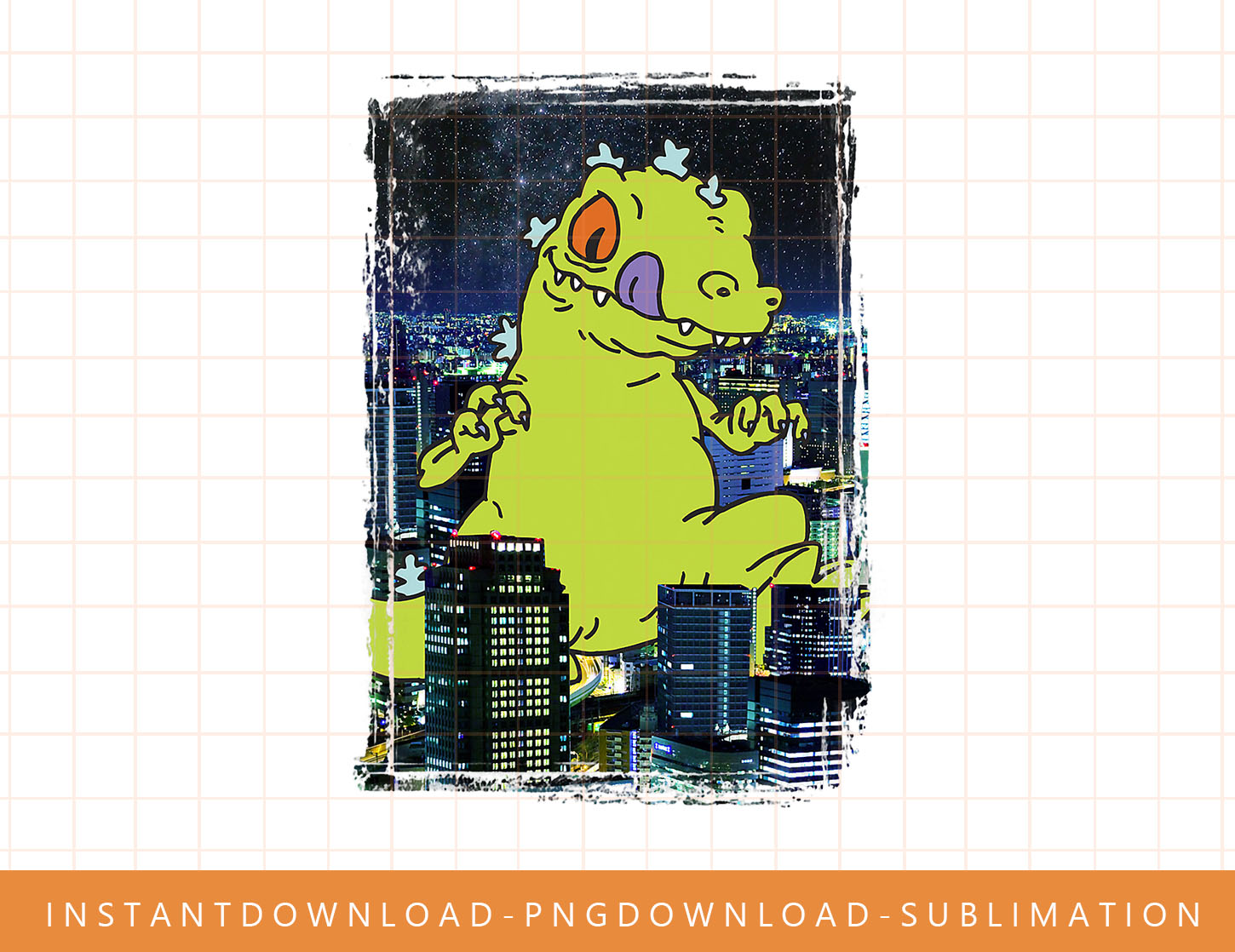 Rugrats Reptar In The City Photoreal Graphic png, sublimate, - Inspire ...