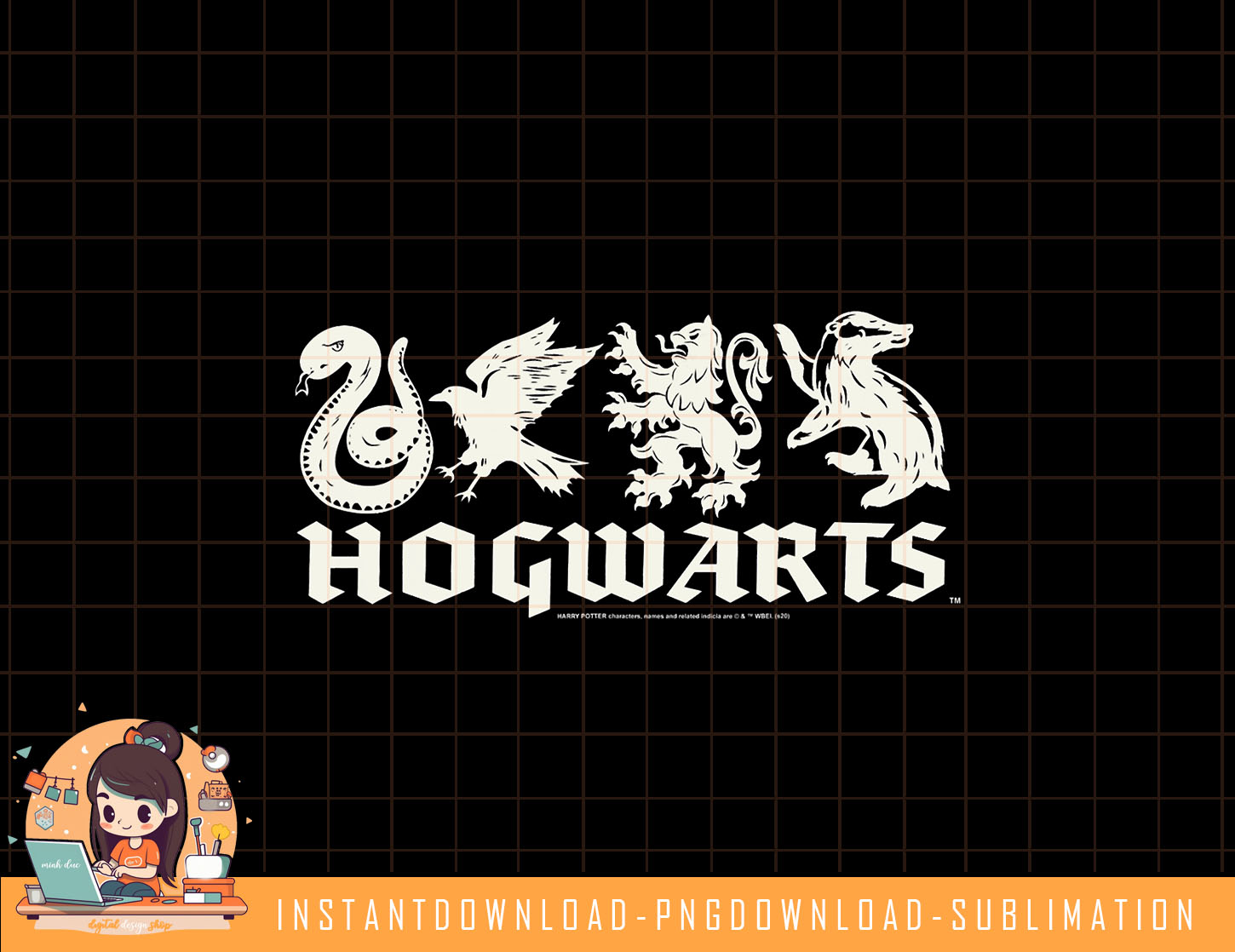 Harry Potter Hogwarts House Icons Line Up png, sublimate, di | Inspire ...