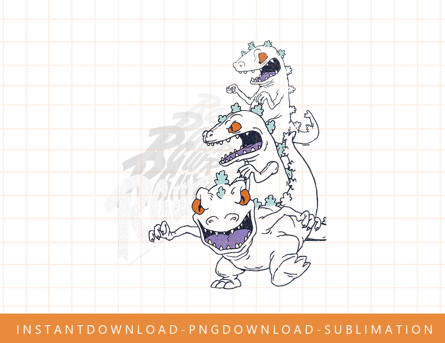 Rugrats Reptar Morph Rawr png, sublimate, digital print - Inspire Uplift