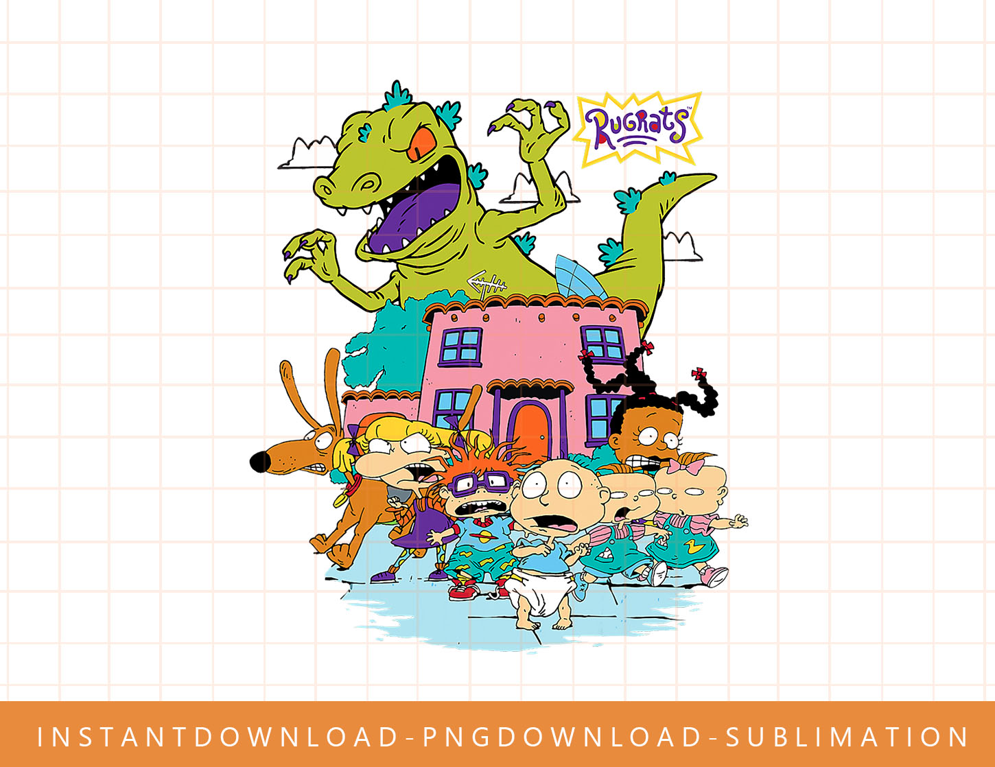 Rugrats Running Away From Reptar png, sublimate, digital pri | Inspire ...