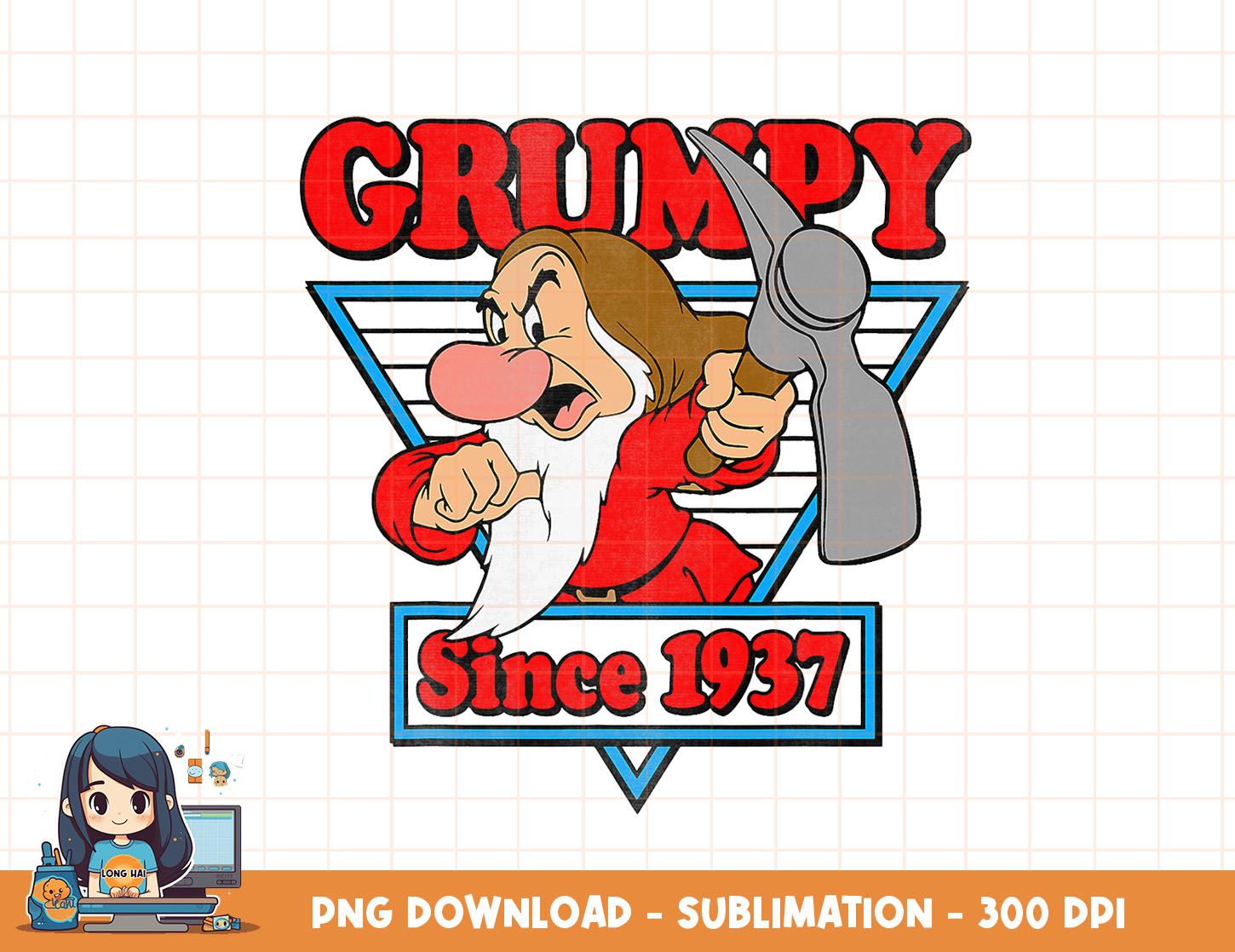 Disney Snow White Grumpy Since 1937 Triangle Graphic T-Shirt | Inspire ...