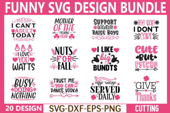 Funny Svg Design Bundle | Inspire Uplift