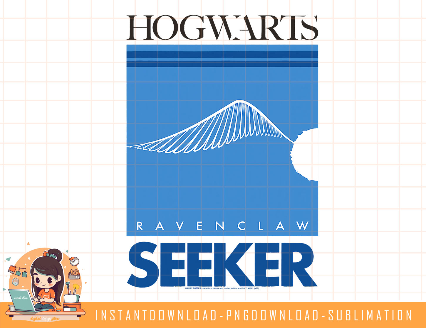 Harry Potter Hogwarts Ravenclaw Seeker png, sublimate, digit | Inspire ...