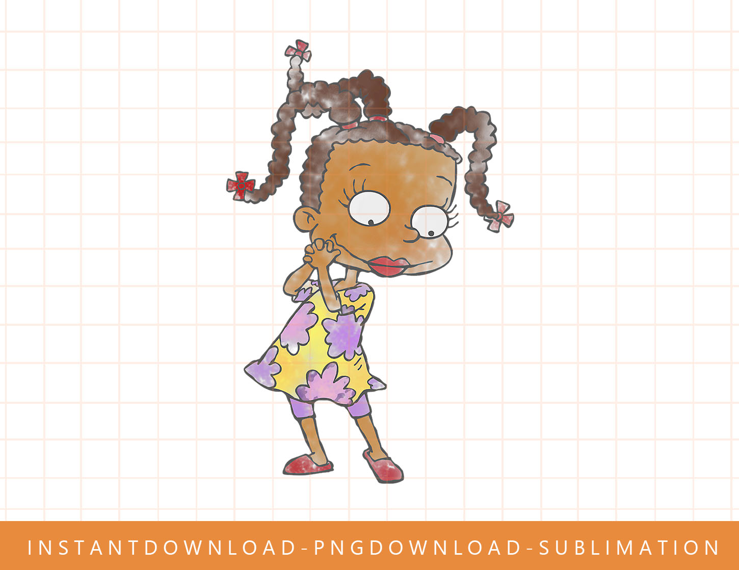 Rugrats Susie Cute Pose Watercolor Portrait Graphic png, sub | Inspire ...
