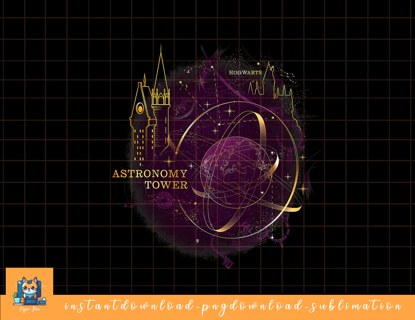 Harry Potter Hogwarts Astronomy Tower png, sublimate, digita | Inspire ...