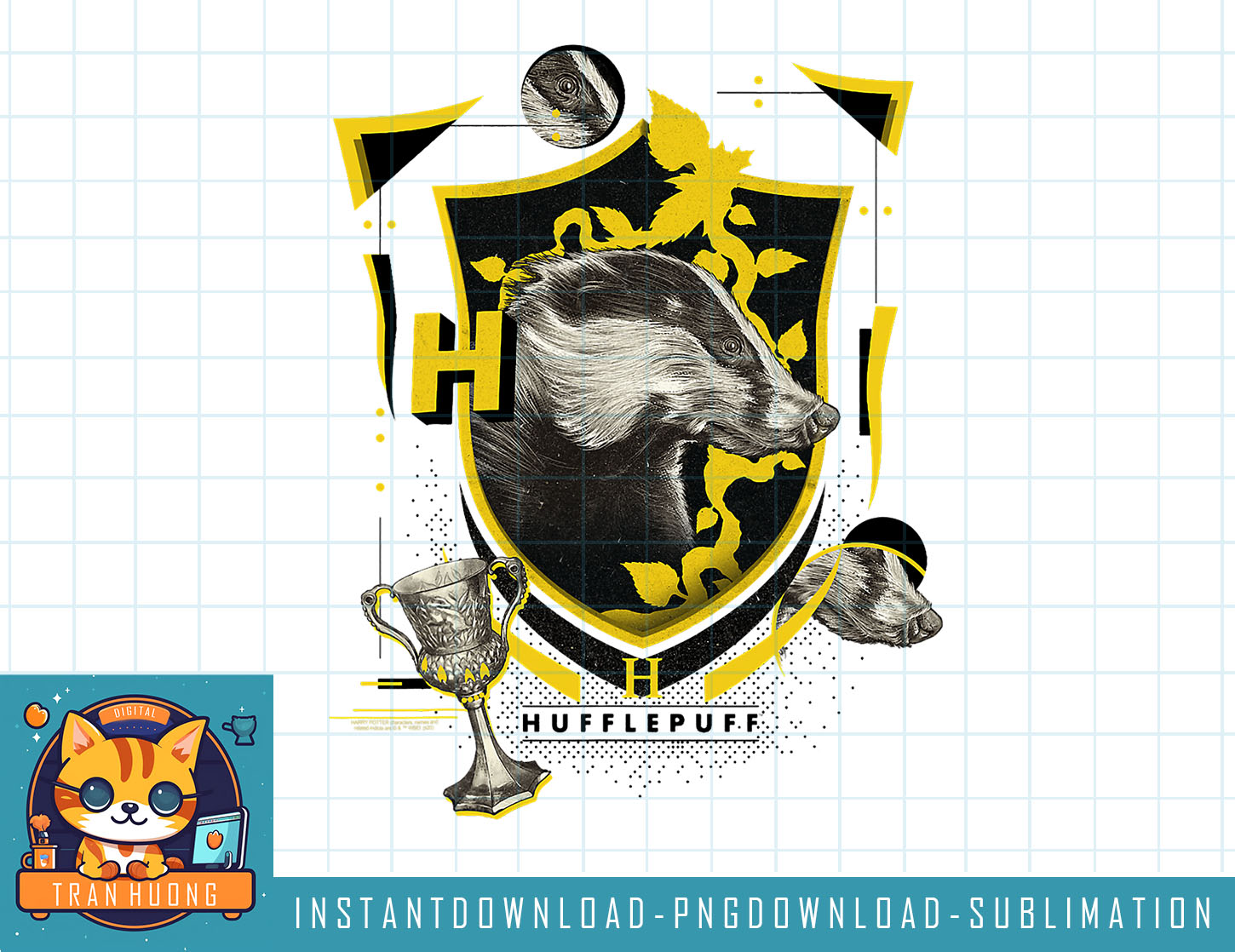 Harry Potter Hufflepuff Magicial Mischief Level Up Crest png | Inspire ...