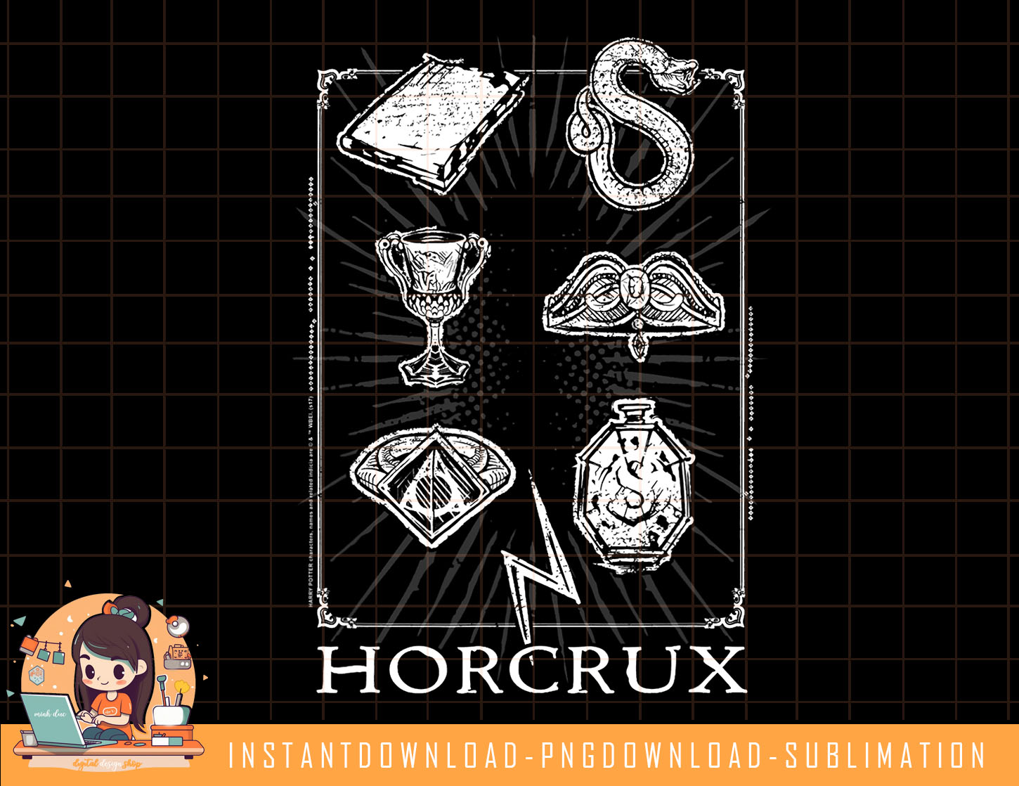 Harry Potter Horcrux Symbols png, sublimate, digital downloa | Inspire ...