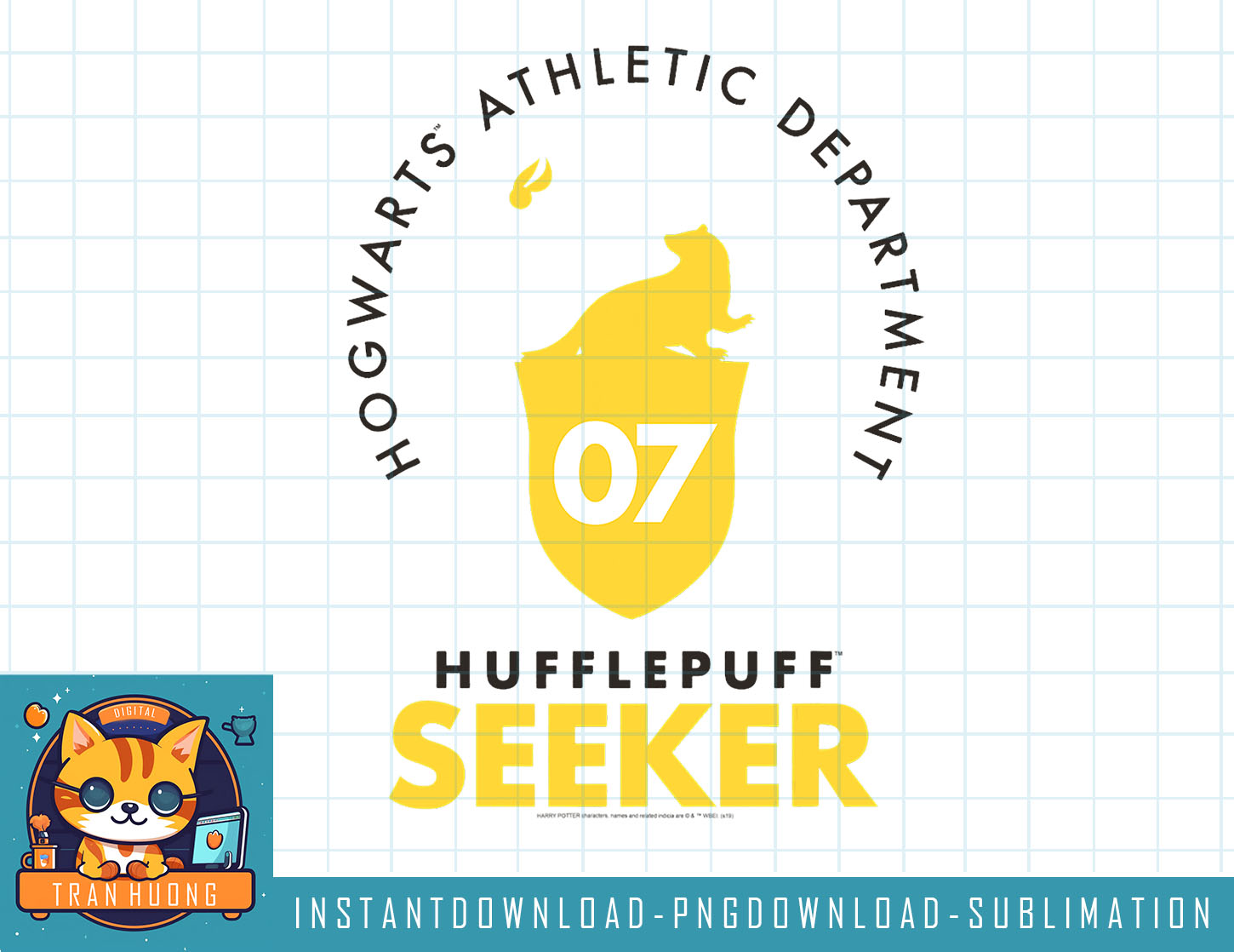 Harry Potter Hufflepuff Seeker png, sublimate, digital downl | Inspire ...