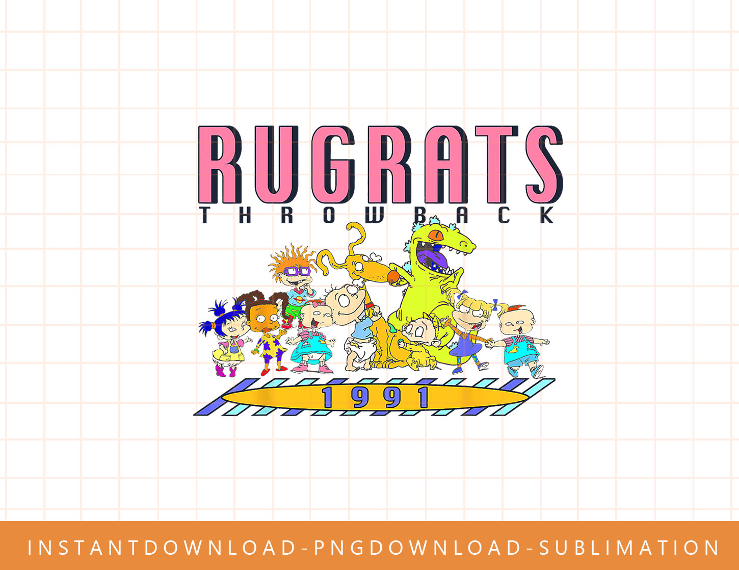 Rugrats Throwback 1991 Portrait png, sublimate, digital prin | Inspire ...