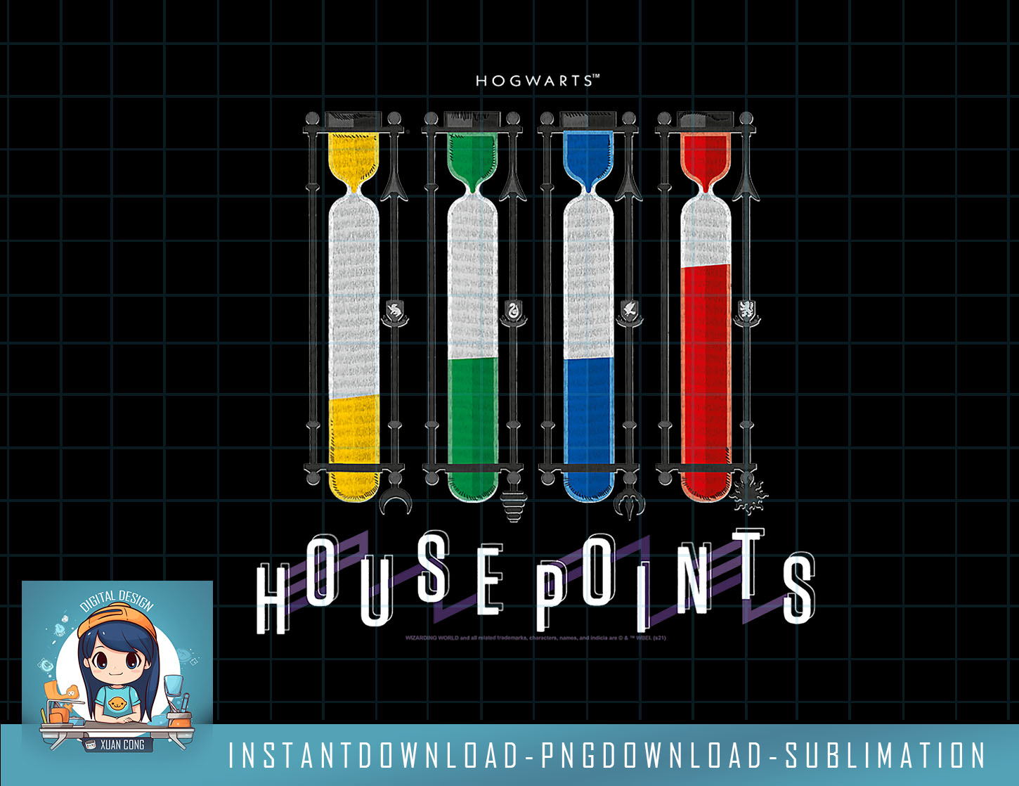 Harry Potter Hogwarts House Points in Vials png, sublimate, | Inspire ...