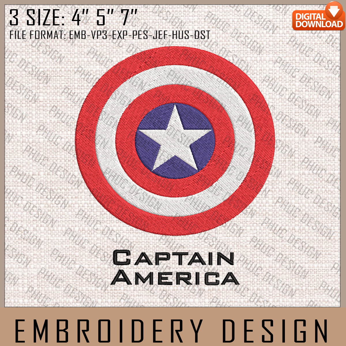 Captain America Embroidery Files, Marvel Comics, Movie Inspi - Inspire ...