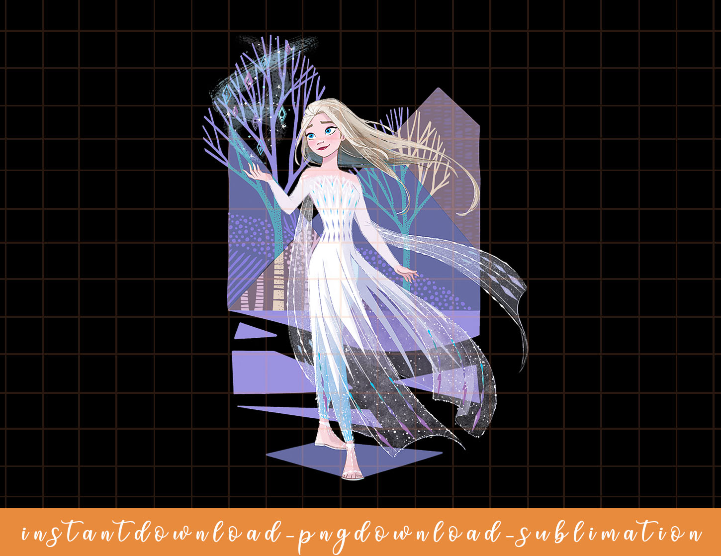Disney Frozen 2 Snow Queen Elsa png, sublimate, digital down | Inspire ...