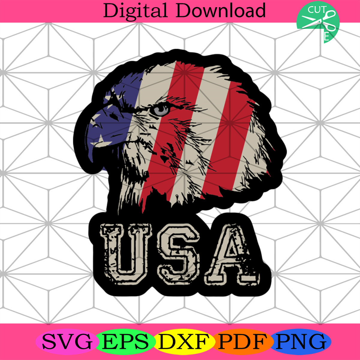 Usa Bald Eagle Head Svg, Independence Day Svg, 4th Of July S | Inspire ...