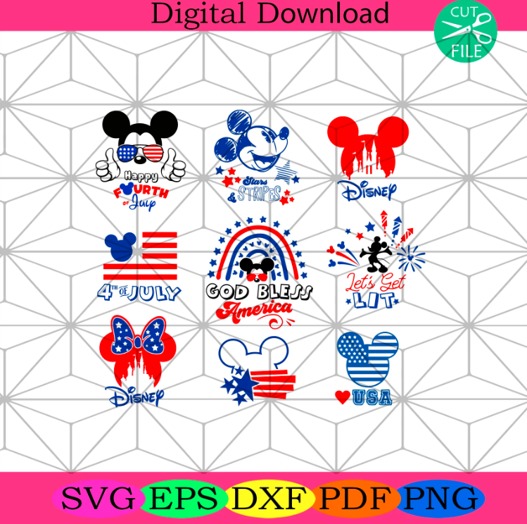 Disney Independence Day Bundle Svg, Independence Svg, Mickey - Inspire ...