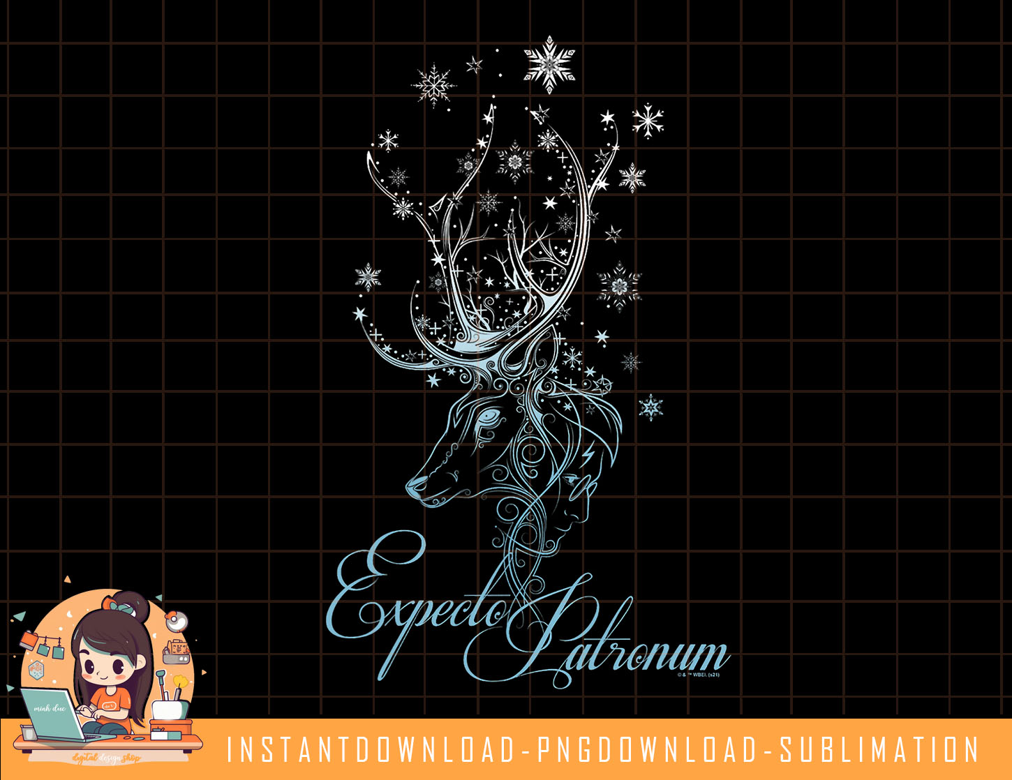 Harry Potter Magical Snowflake Deer Poster png, sublimate, d | Inspire ...