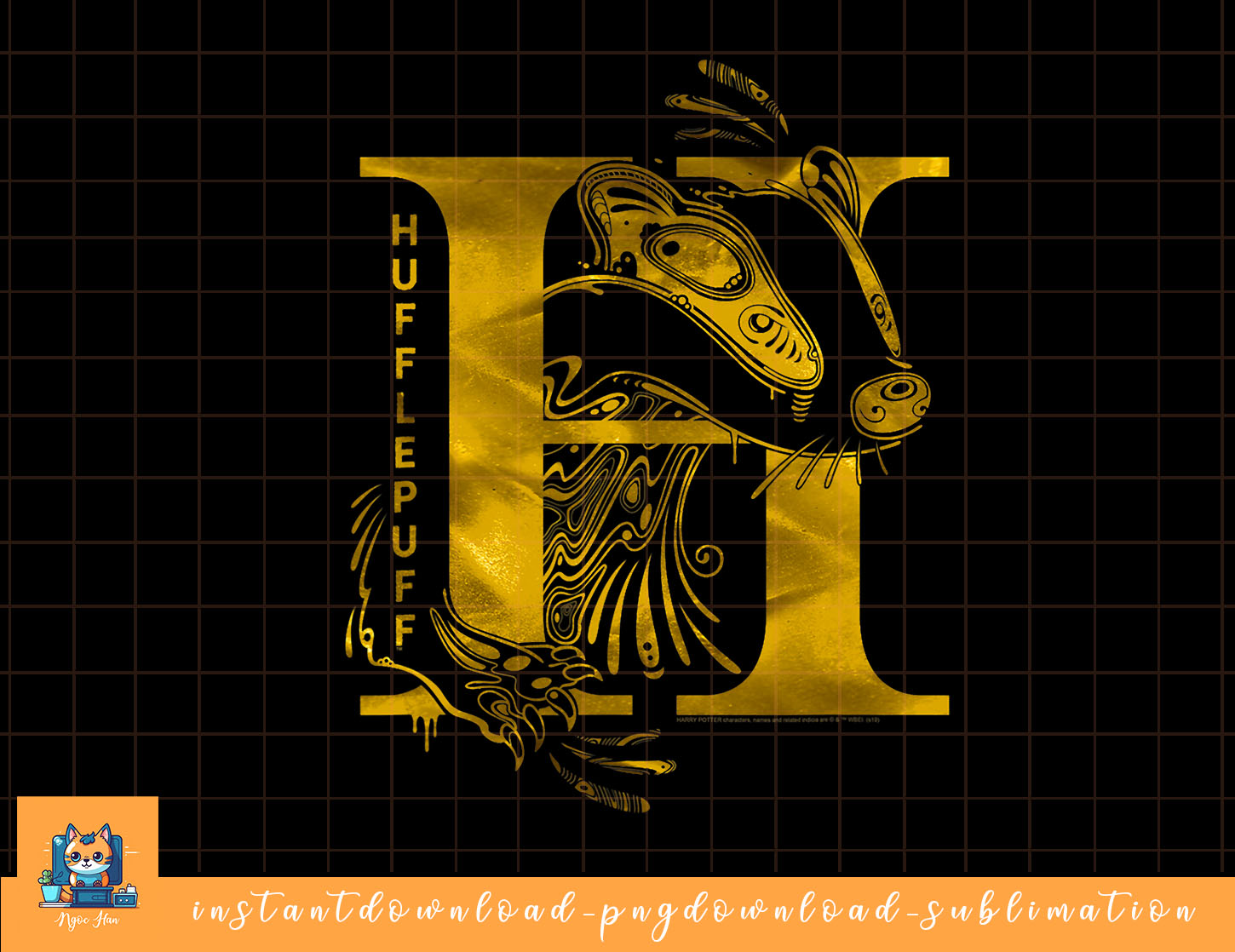 Harry Potter Hufflepuff H Logo png, sublimate, digital downl | Inspire ...